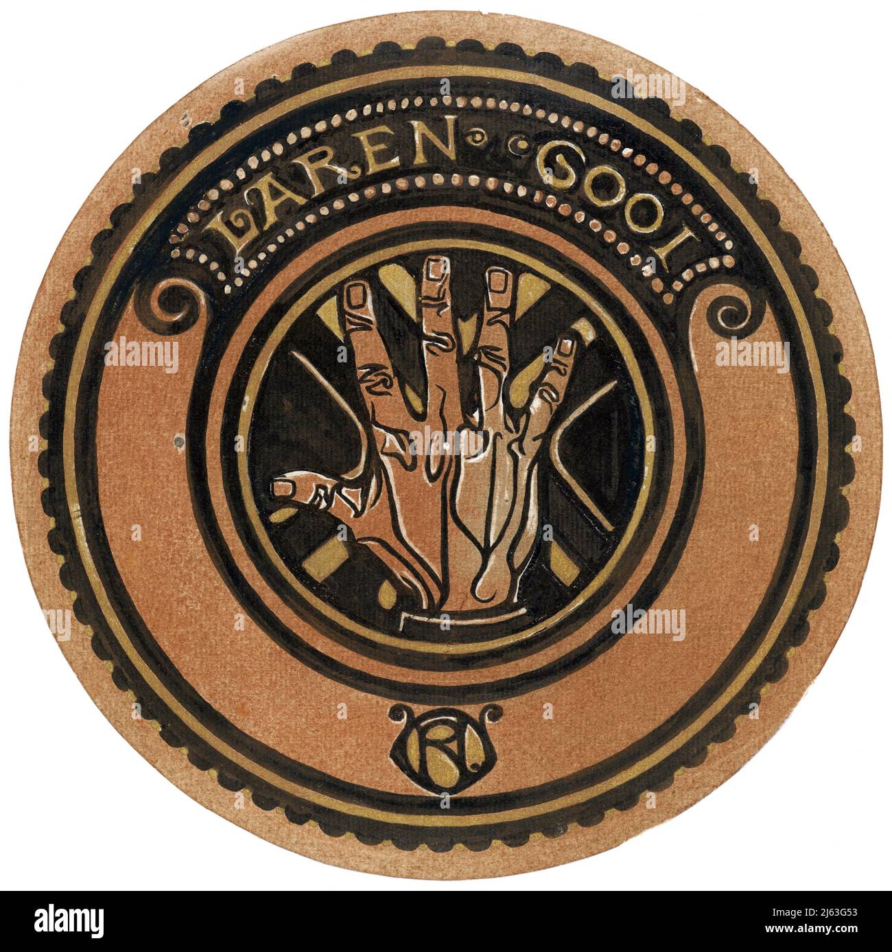 Art - Richard Nicolaus Roland Holst painting - Ontwerp voor vignet ...