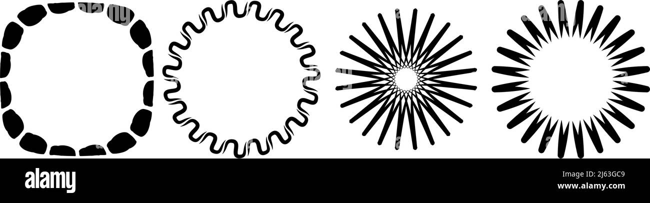 Abstract radial, geometric vector design element. Non figurative ...