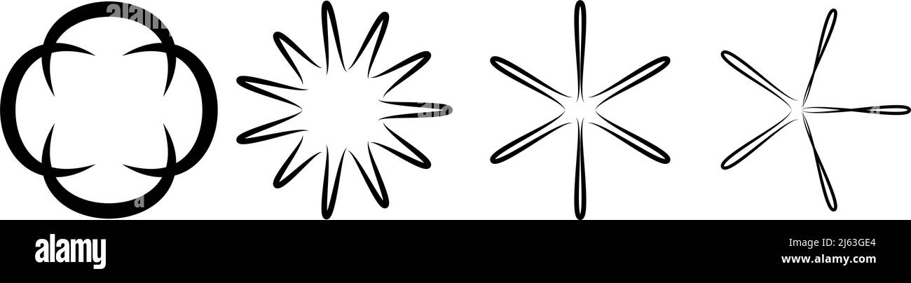 Abstract radial, geometric vector design element. Non figurative ...