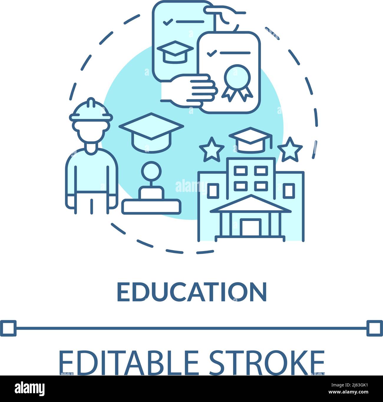 Education turquoise concept icon Stock Vector Image & Art - Alamy