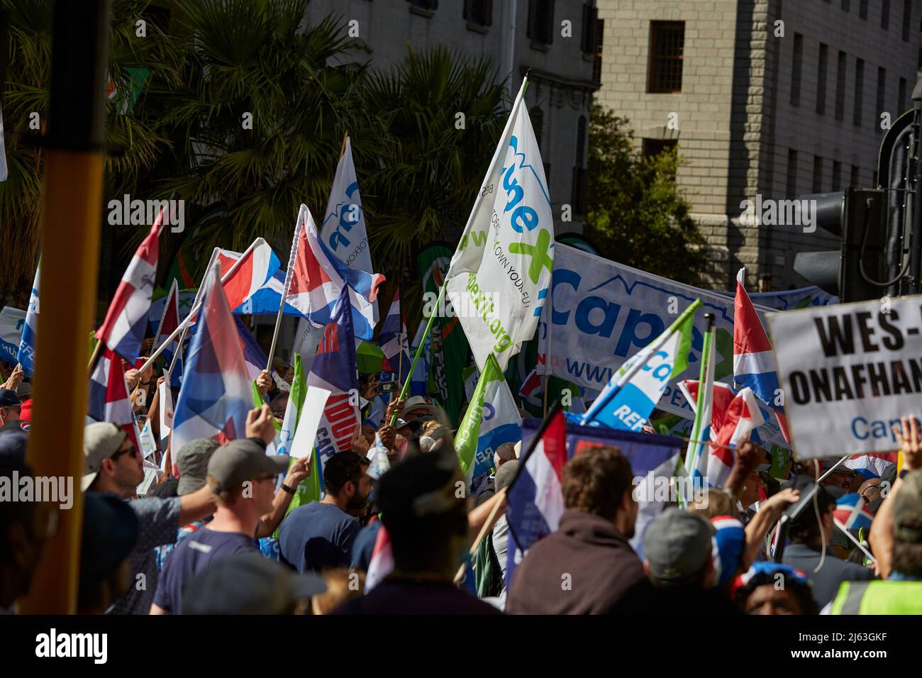 Cape Town, South Africa. 27th Apr, 2022. Cape Town Freedom Day Protest ...