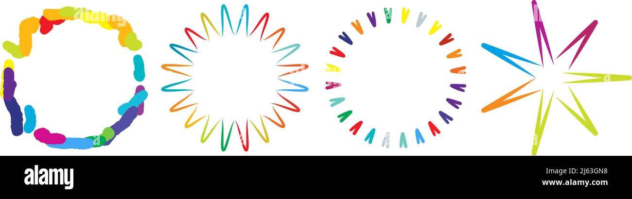 Abstract radial, geometric vector design element. Non figurative ...