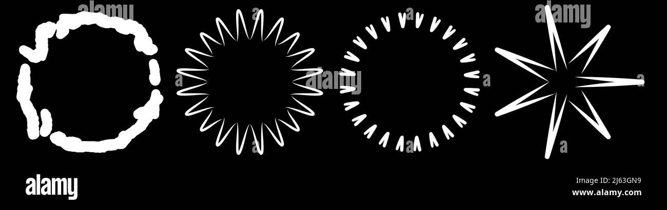 Abstract radial, geometric vector design element. Non figurative ...