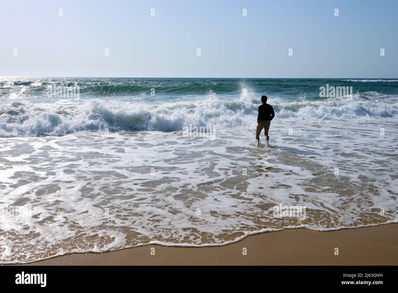 Depressed person looking ocean on hi-res stock photography and images ...