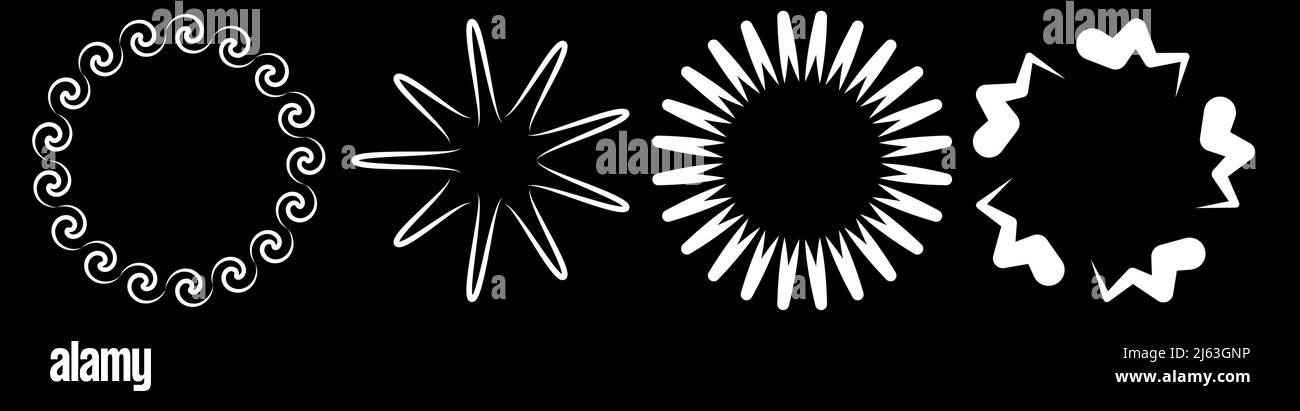 Abstract radial, geometric vector design element. Non figurative ...