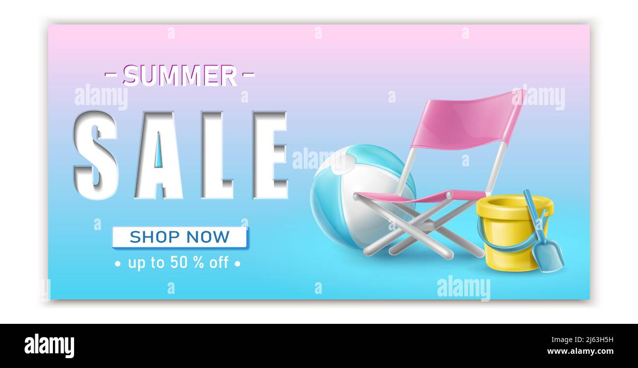 cartoon background. Summer sale advertisement background Stock Vector ...