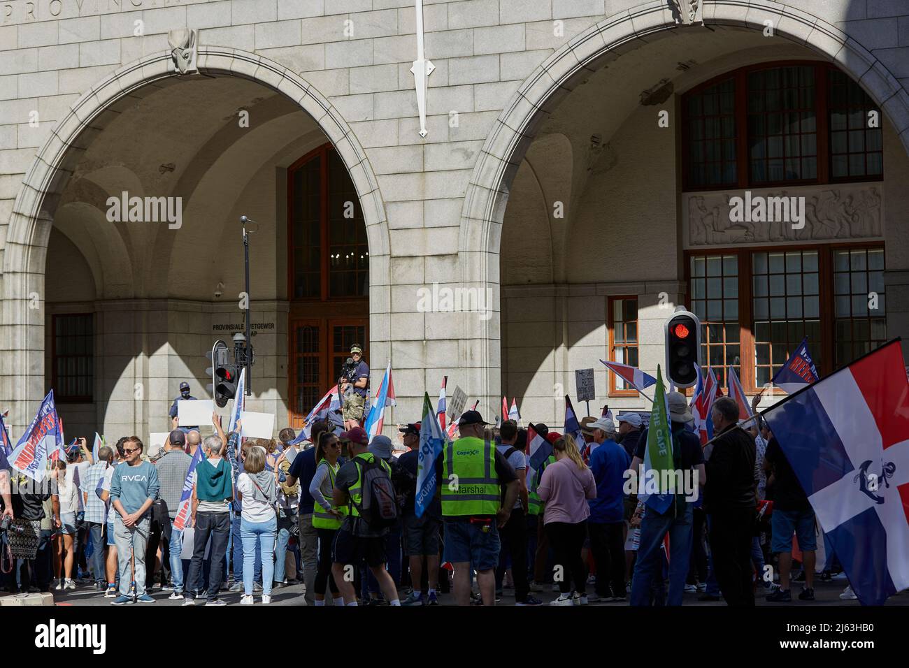 Cape Town, South Africa. 27th Apr, 2022. Cape Town Freedom Day Protest ...