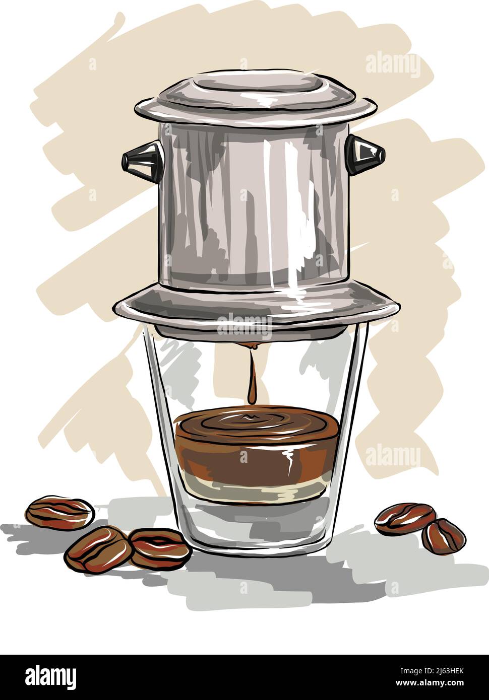 drip, cafe fin illustration that can be used for menu books and cafe ...