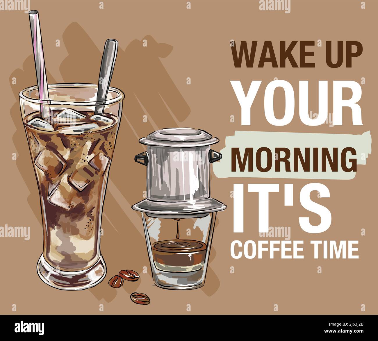 Commercial coffee image Stock Vector Images - Alamy