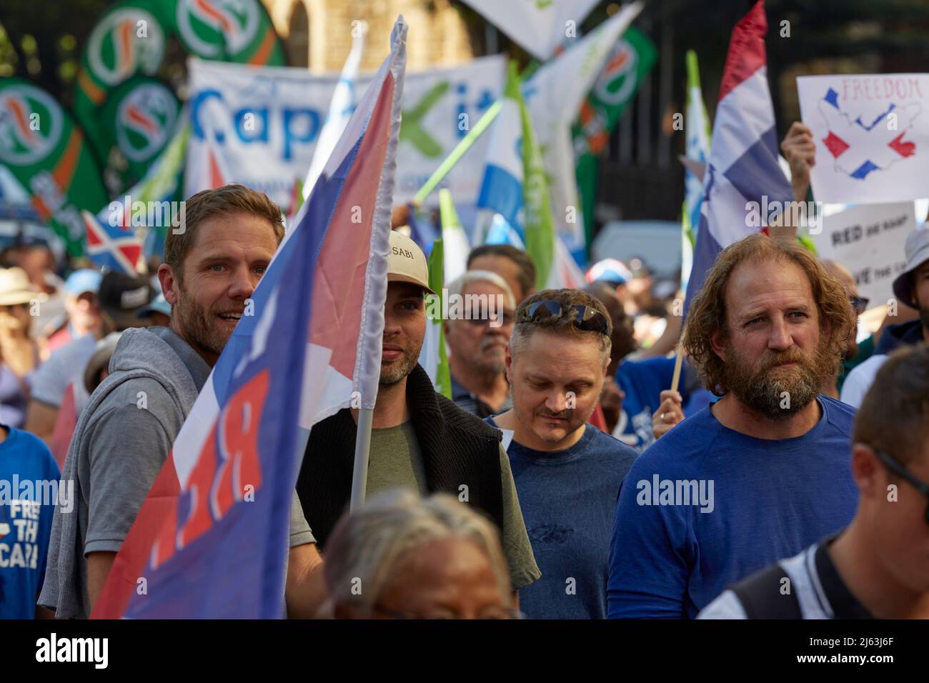 Cape Town, South Africa. 27th Apr, 2022. Cape Town Freedom Day Protest ...