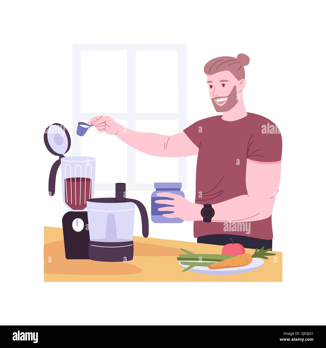 Protein shake isolated cartoon vector illustrations Stock Vector Image ...