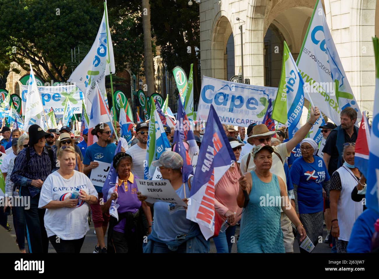 Cape Town, South Africa. 27th Apr, 2022. Cape Town Freedom Day Protest ...