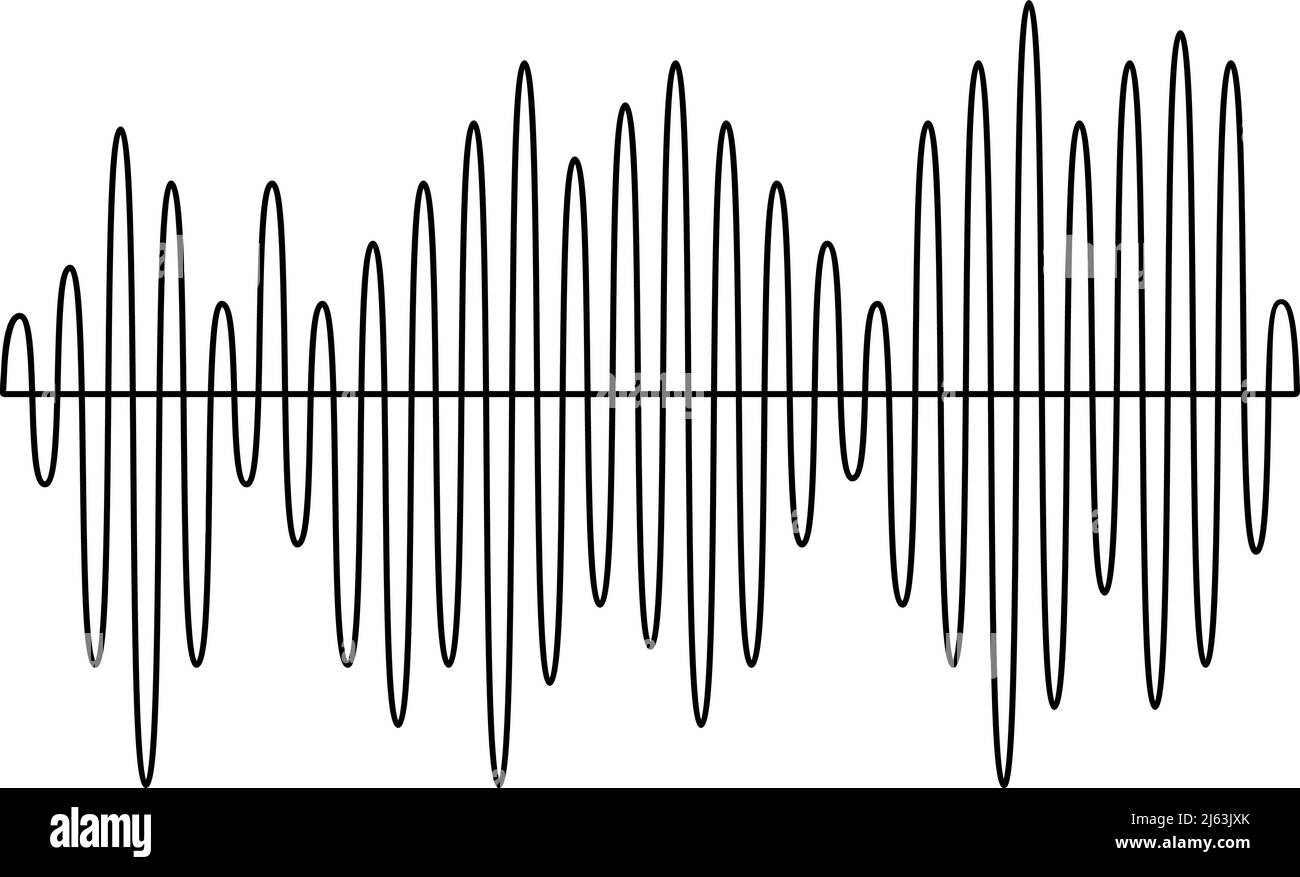 Voice record line. Digital pulse signal icon Stock Vector Image & Art ...