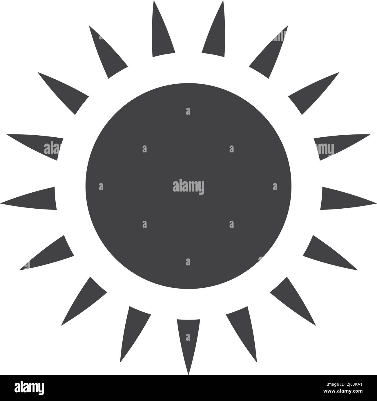 Sun icon. Black shining badge. Light symbol Stock Vector Image & Art ...