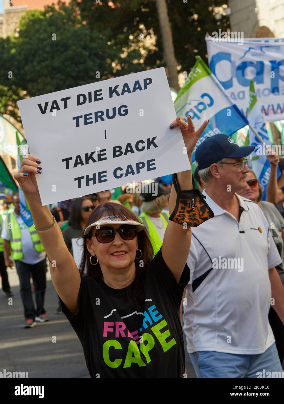 Cape Town, South Africa. 27th Apr, 2022. Cape Town Freedom Day Protest ...