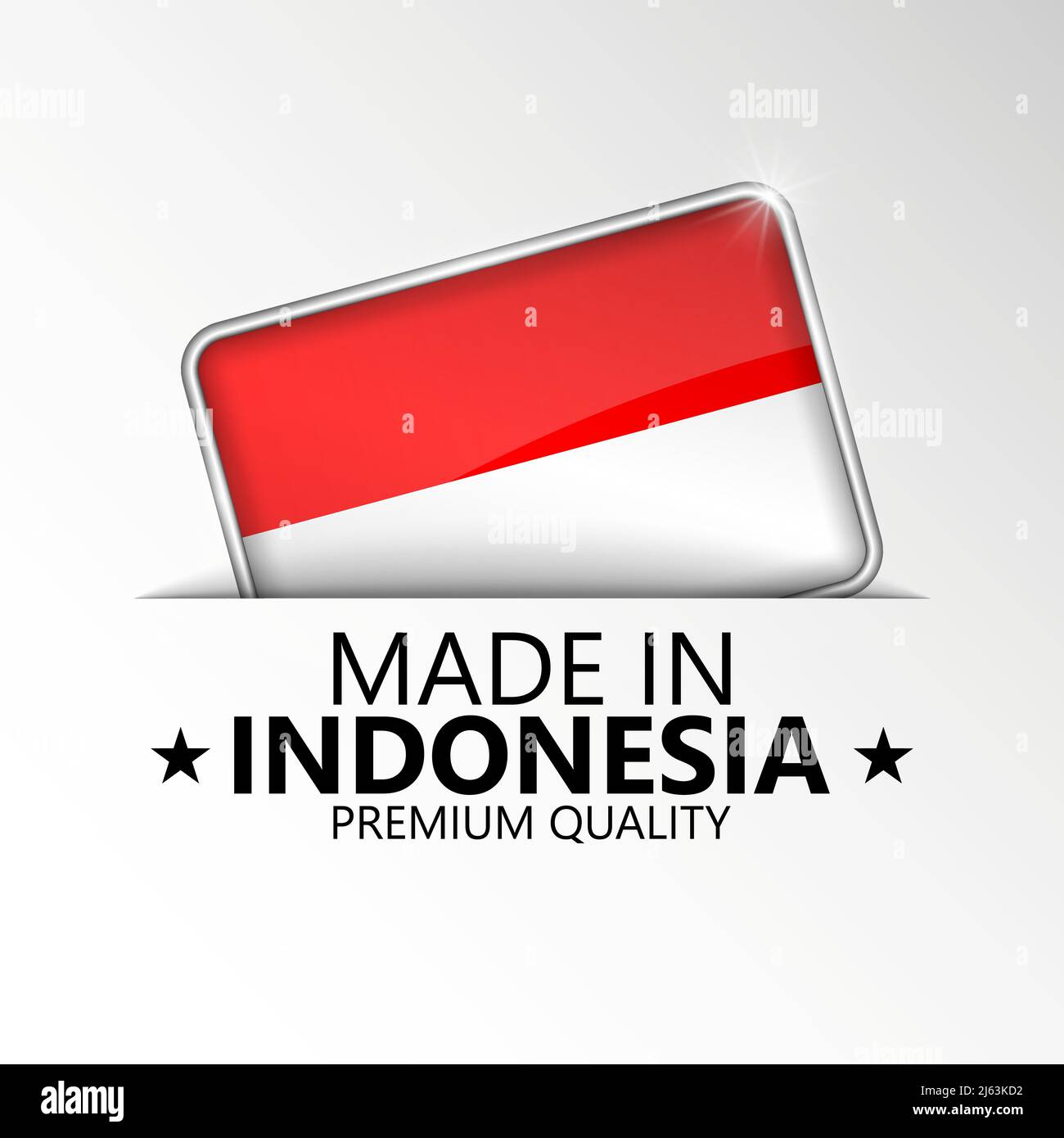 Made in Indonesia graphic and label. Element of impact for the use you ...