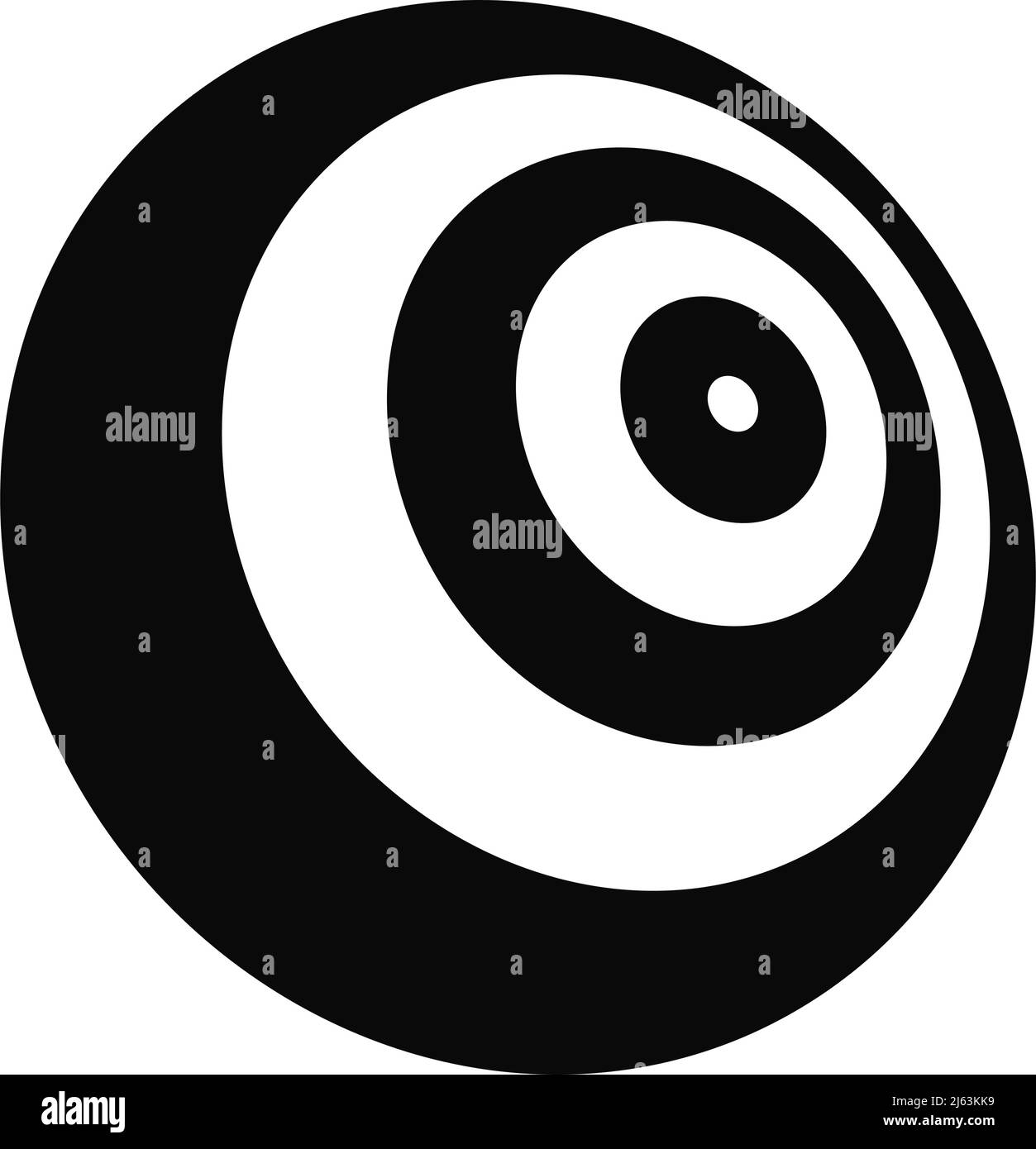 Concentric Radial Circles Rings Design Element Icon Stock Vector