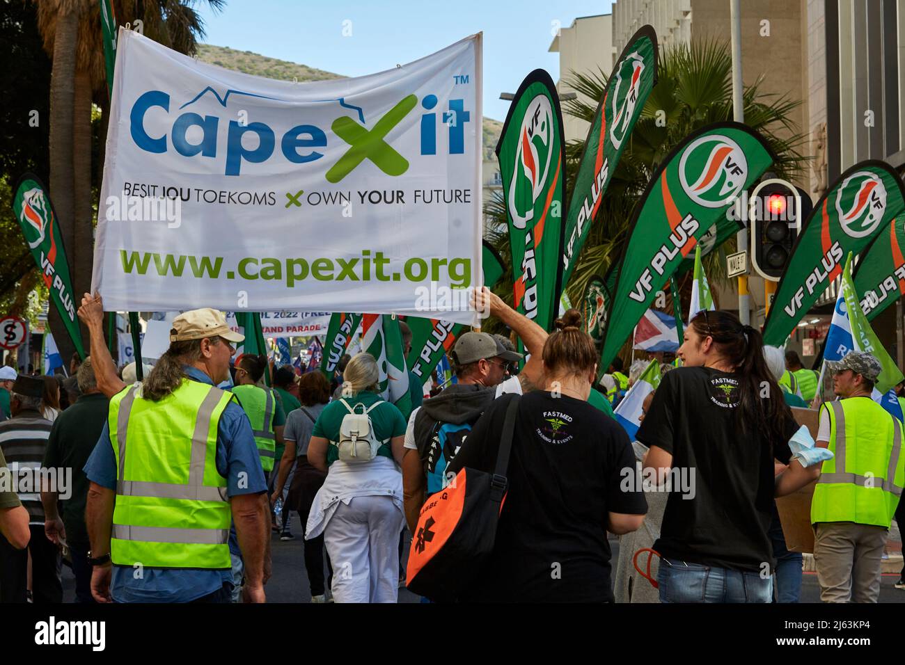 Cape Town, South Africa. 27th Apr, 2022. Cape Town Freedom Day Protest ...