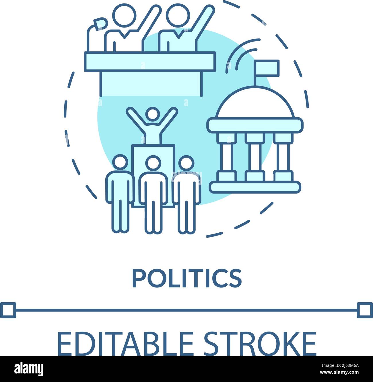 Politics Turquoise Concept Icon Stock Vector Image And Art Alamy