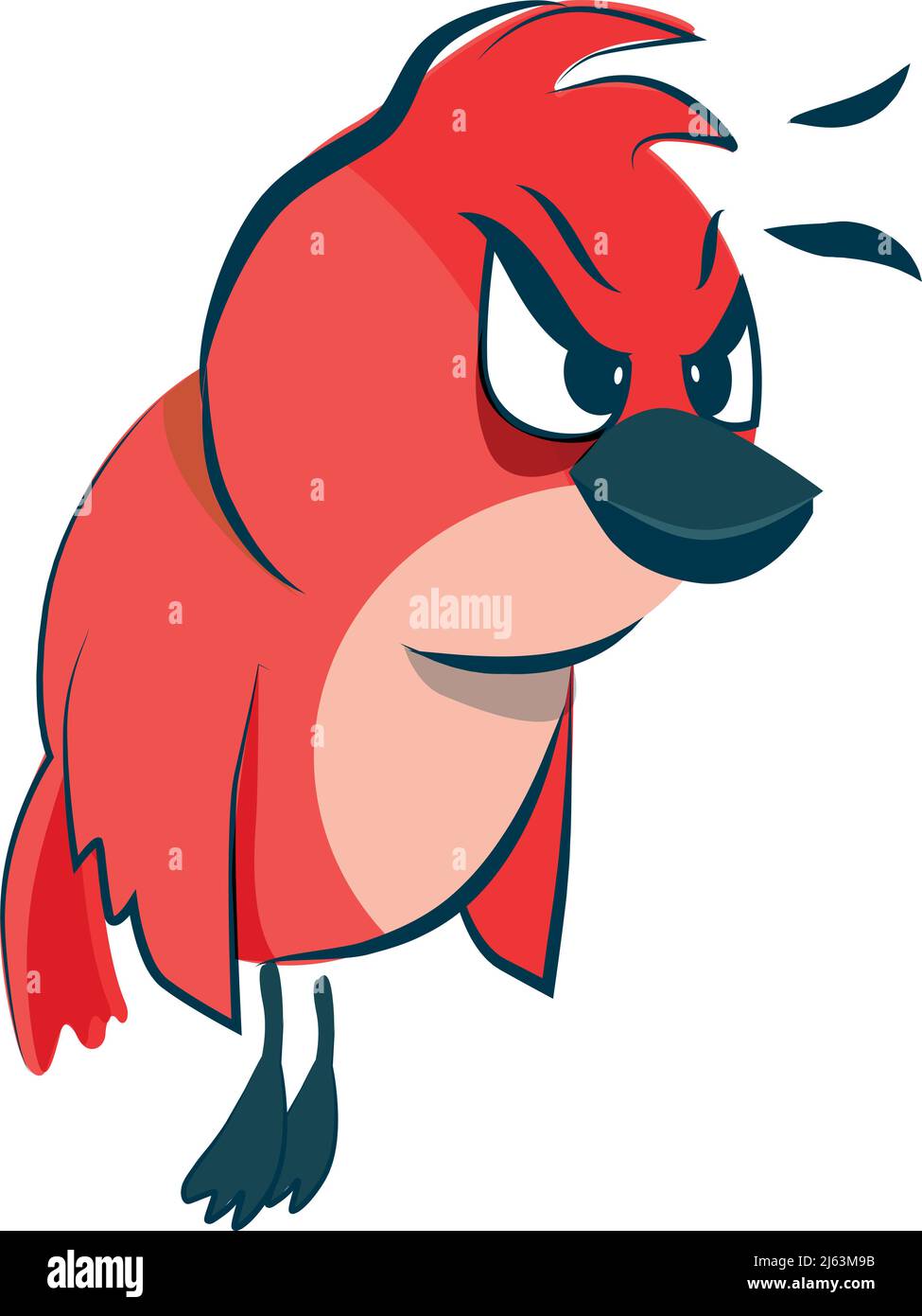 Angry red bird. Comic mascot. Kid character Stock Vector Image & Art ...