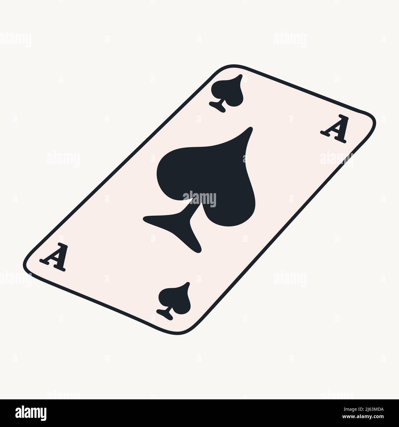 Cartoon vector funny cute Comic characters, ace of spades Stock Vector ...