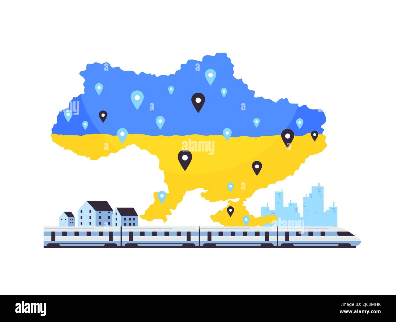 Humanitarian train Stock Vector Images - Alamy