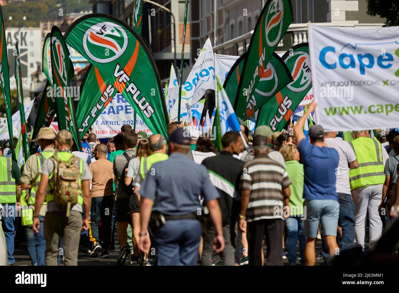 Cape Town, South Africa. 27th Apr, 2022. Cape Town Freedom Day Protest ...
