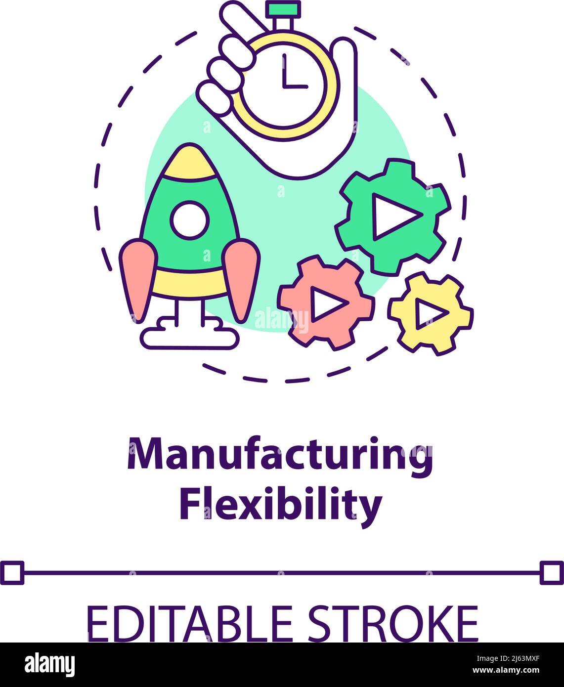Manufacturing flexibility concept icon Stock Vector Image & Art - Alamy