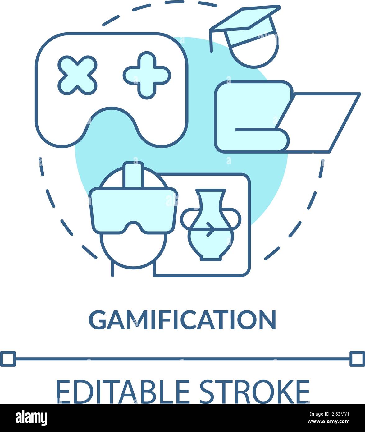 Gamification turquoise concept icon Stock Vector Image & Art - Alamy Gamification turquoise concept icon Stock Vector Image & Art - Alamy