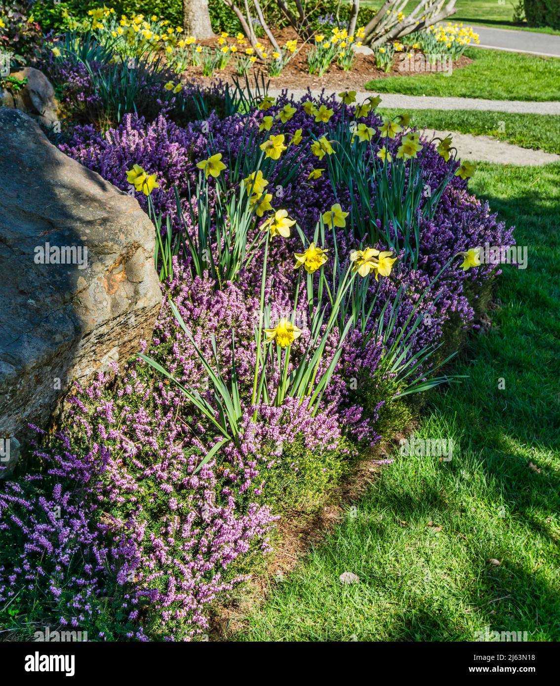 Lush Spring garden in Normandy Park, Washington Stock Photo - Alamy