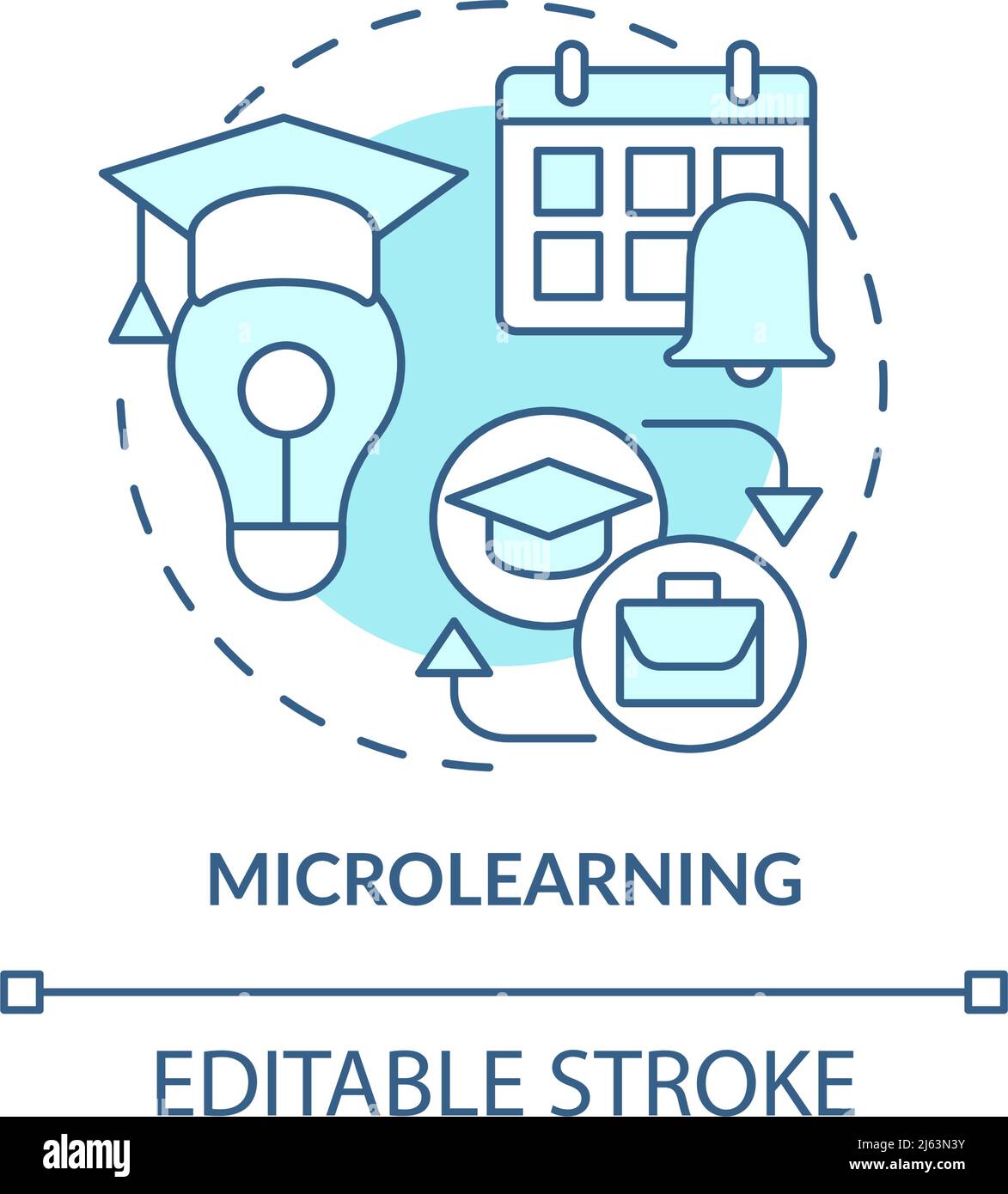 Microlearning turquoise concept icon Stock Vector Image & Art - Alamy