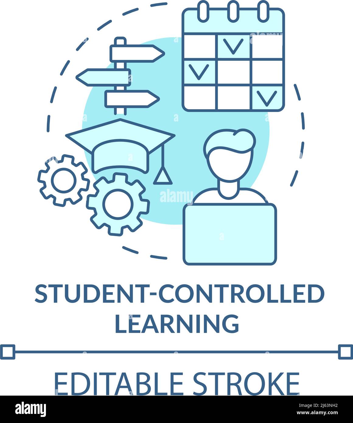 Student controlled learning turquoise concept icon Stock Vector Image ... Student controlled learning turquoise concept icon Stock Vector Image ...
