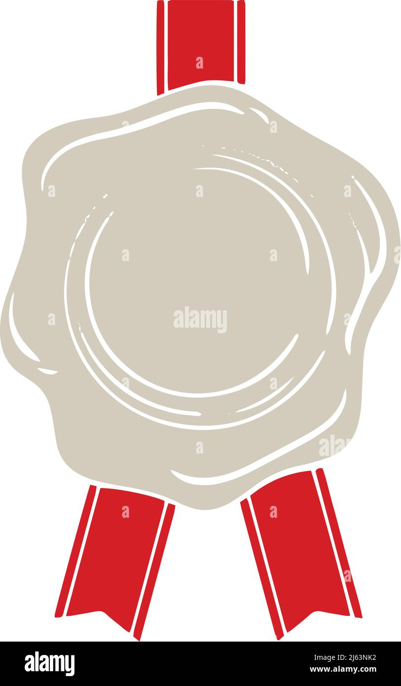 Red Certificate Seal Clip Art