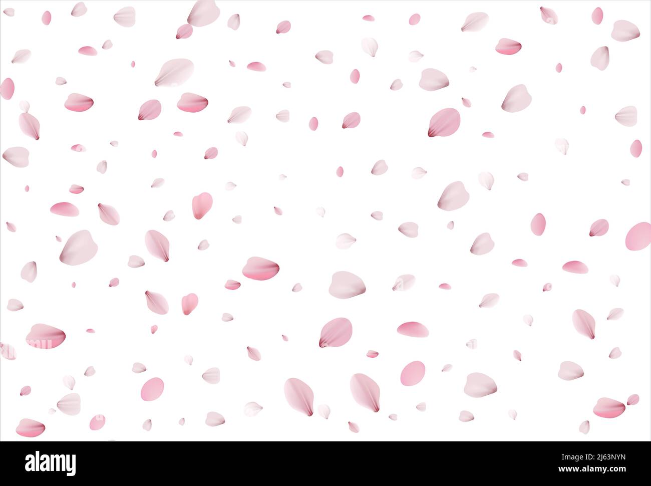 Sakura petals background. Cherry petals vector Stock Vector Image & Art ...
