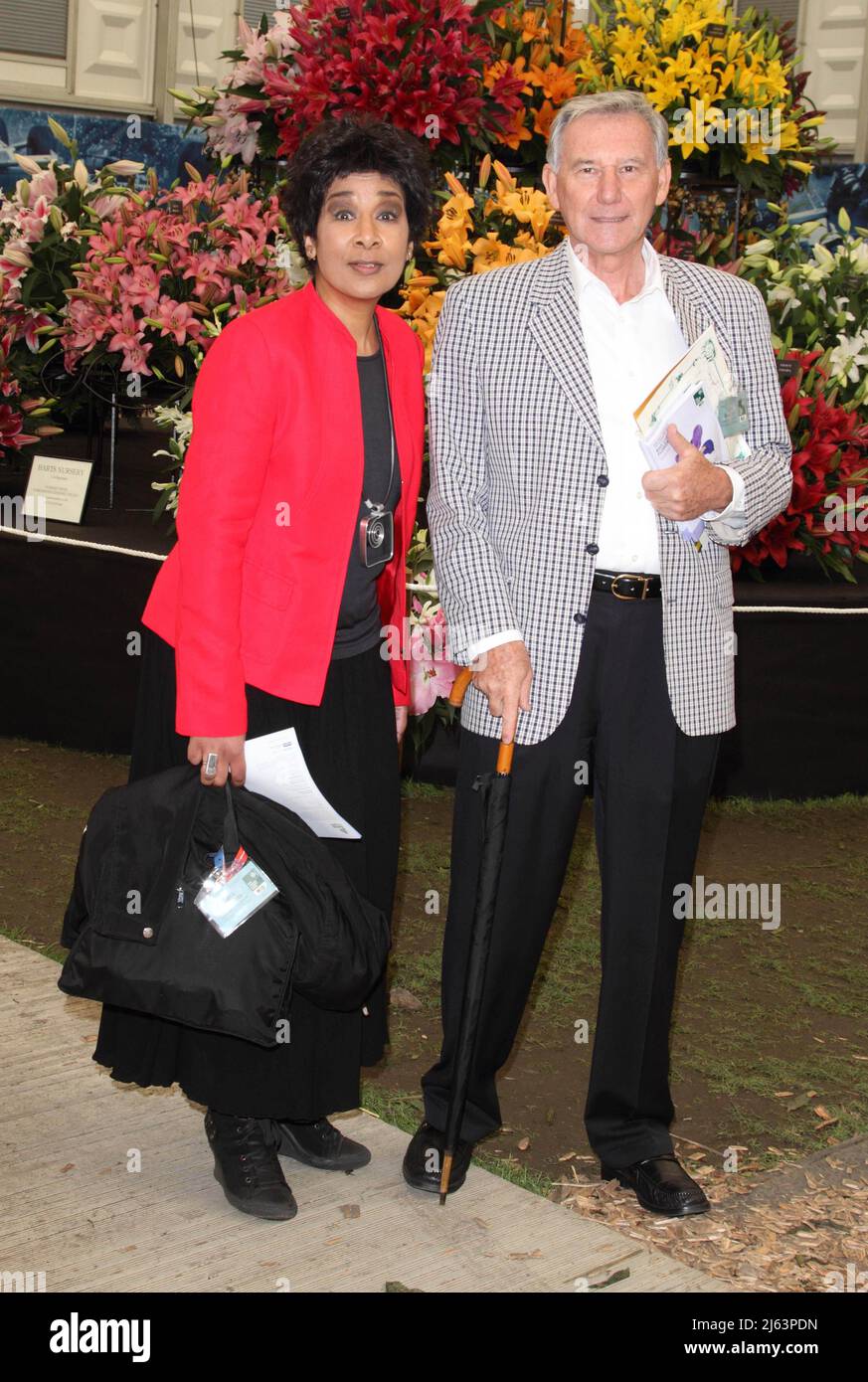 London, UK. Moira Stuart at the RHS Chelsea Flower Show Press and VIP ...