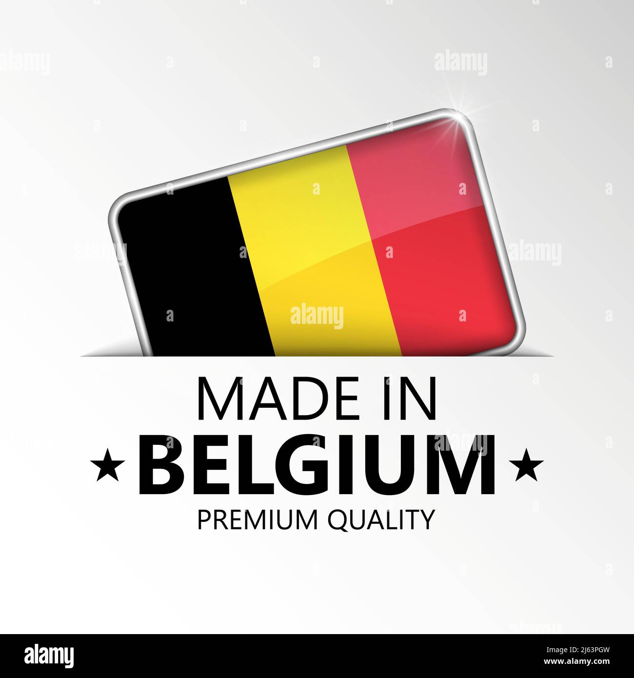 Made in belgium country national flag map shape with hi-res stock ...