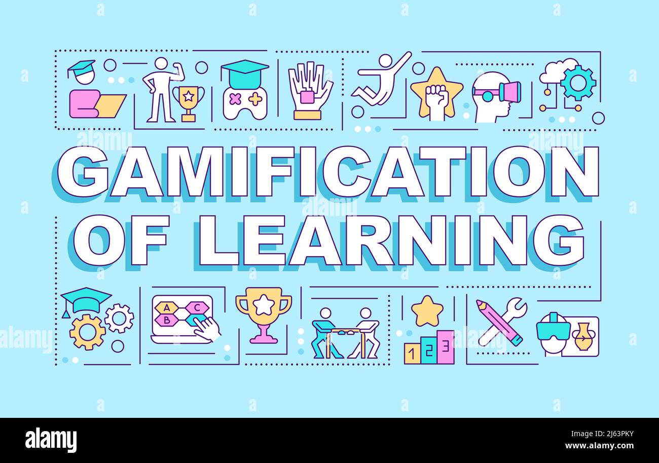 Gamification of learning word concepts blue banner Stock Vector Image ... Gamification of learning word concepts blue banner Stock Vector Image ...