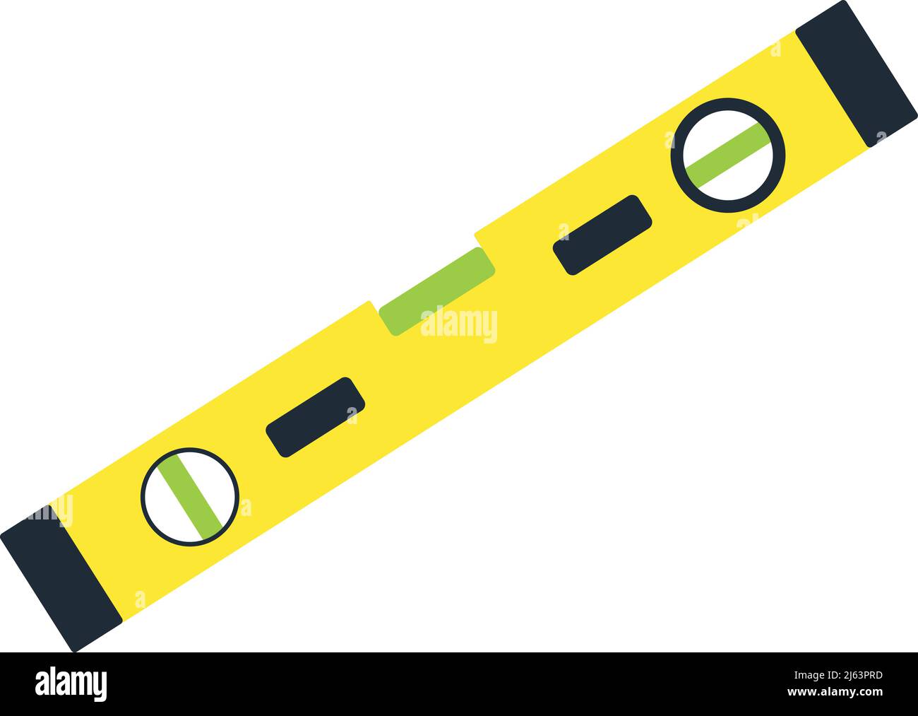 Construction level icon. Yellow building ruler tool Stock Vector Image ...