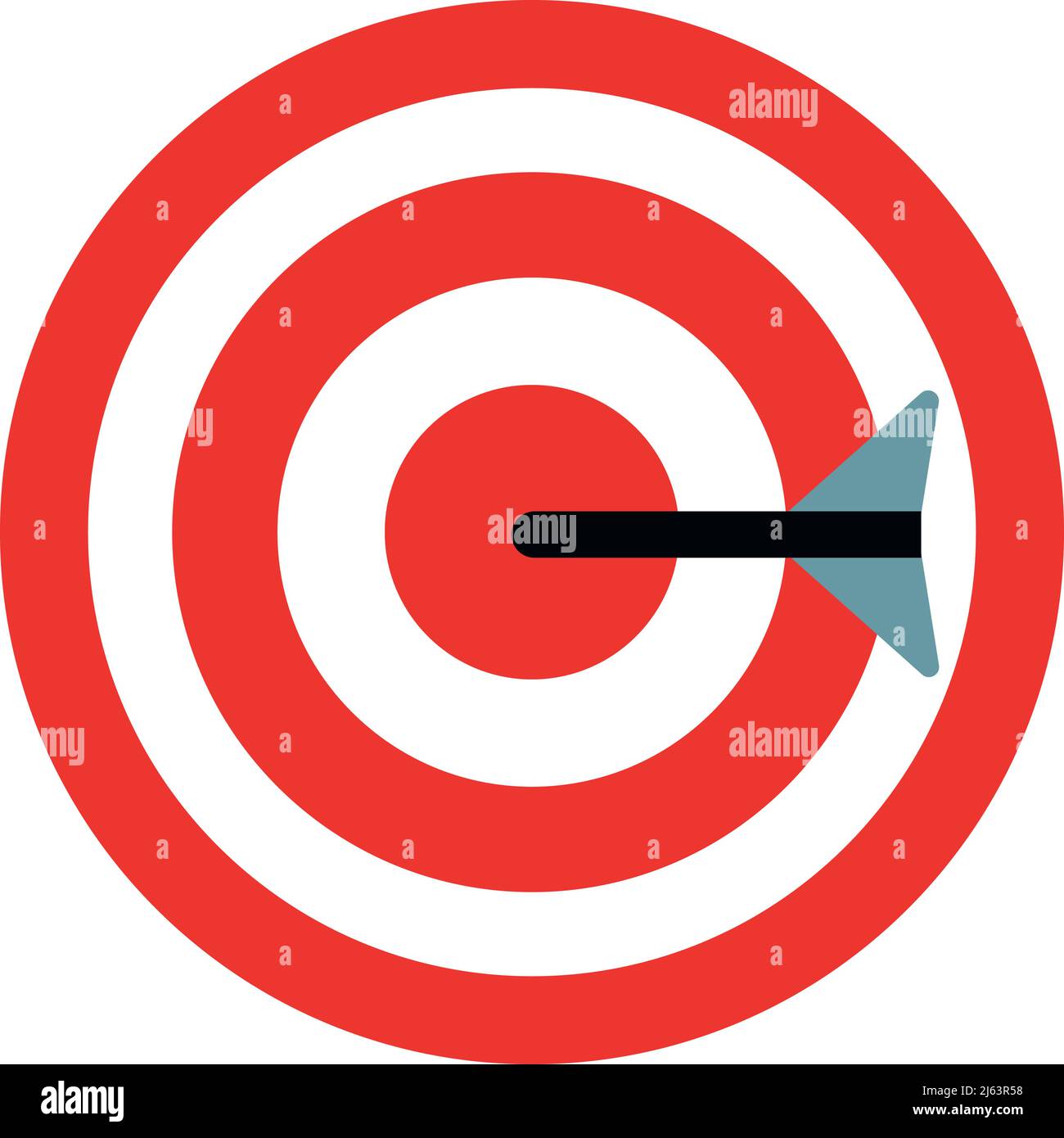Target icon. Round red striped aim board Stock Vector Image & Art - Alamy