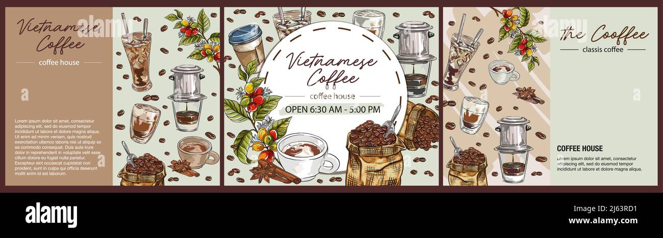 Set of coffee banner templates coffee time concept. Can be used for web ...