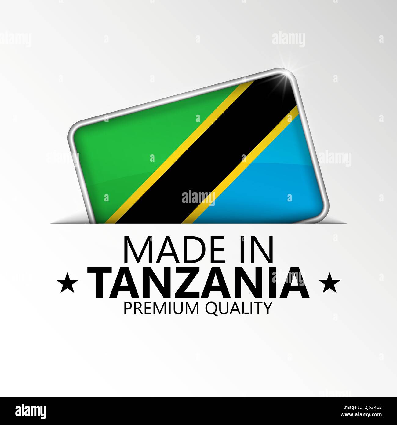 Made in tanzania country national flag map shape with hi-res stock ...