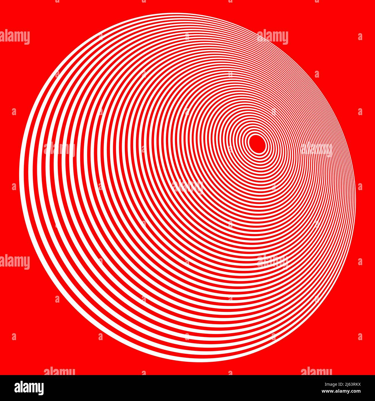 Concentric radial circles, rings design element icon. Stock vector ...
