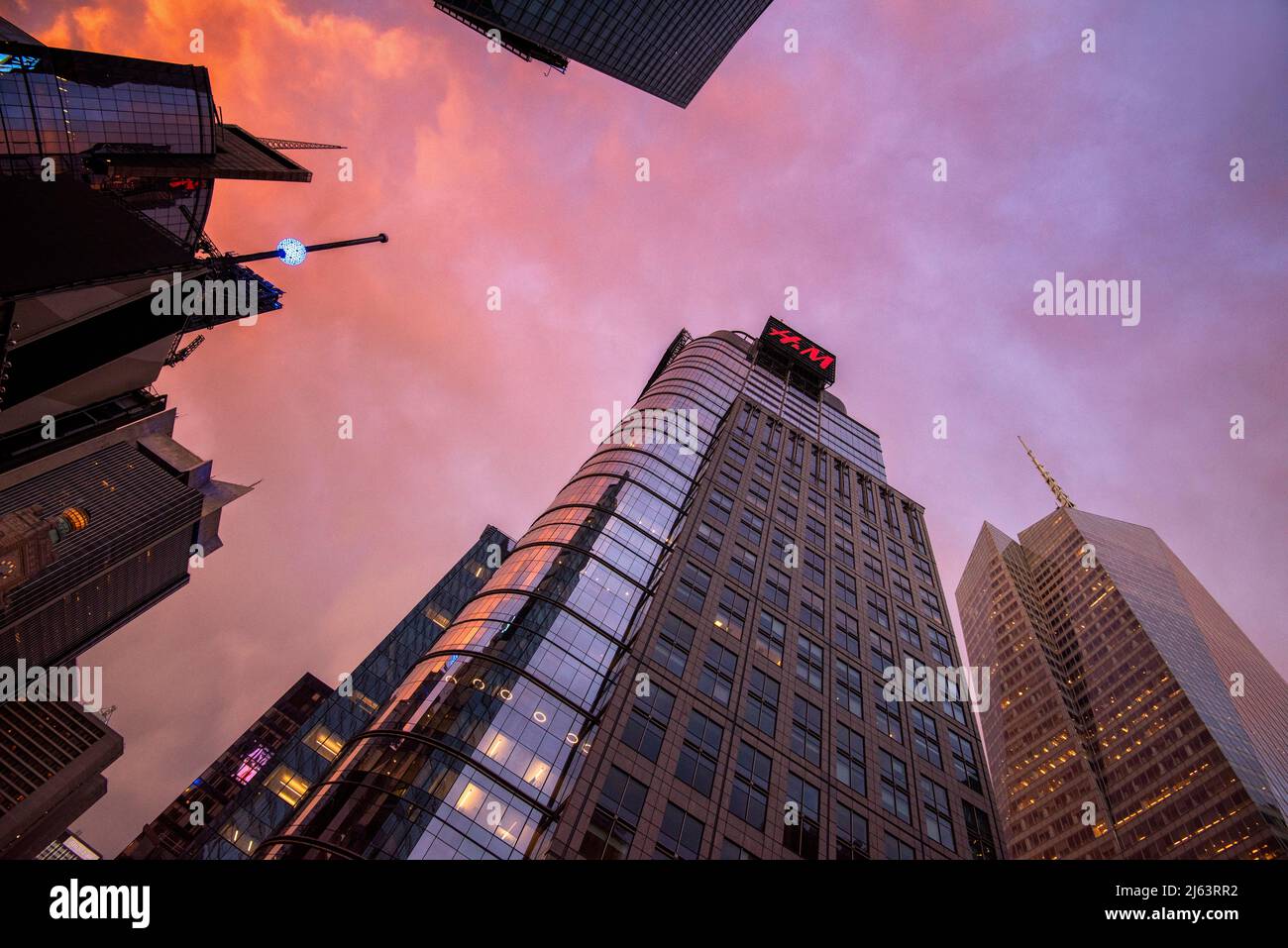 Times Square captured from the roof of the Knickerbocker Hotel in ...