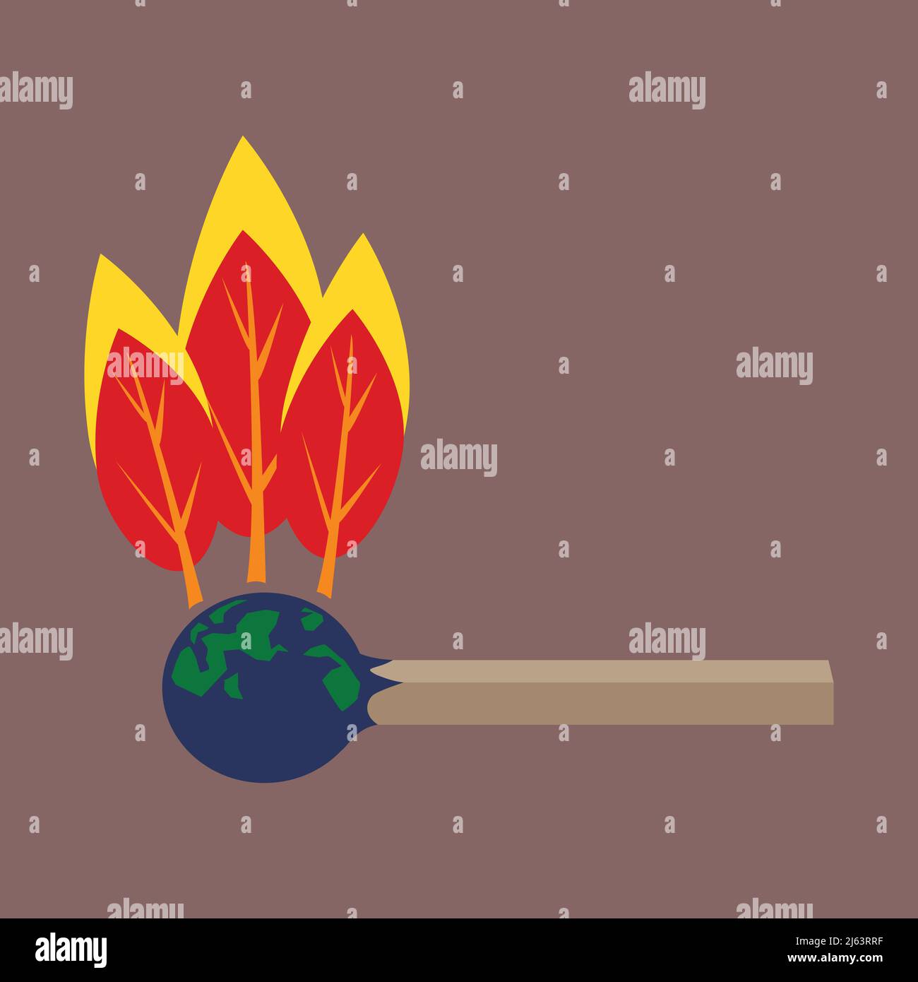 Hot Earth . Save Earth Concept Vector illustration Stock Vector Image ...