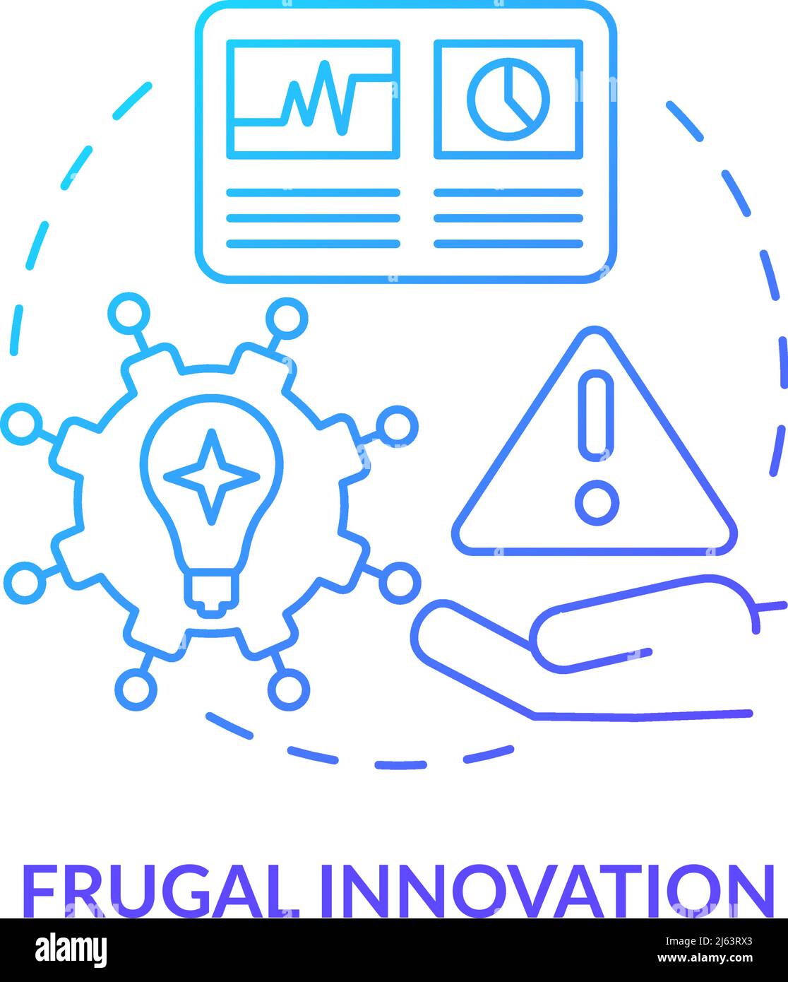 Frugal innovation blue gradient concept icon Stock Vector Image & Art ...