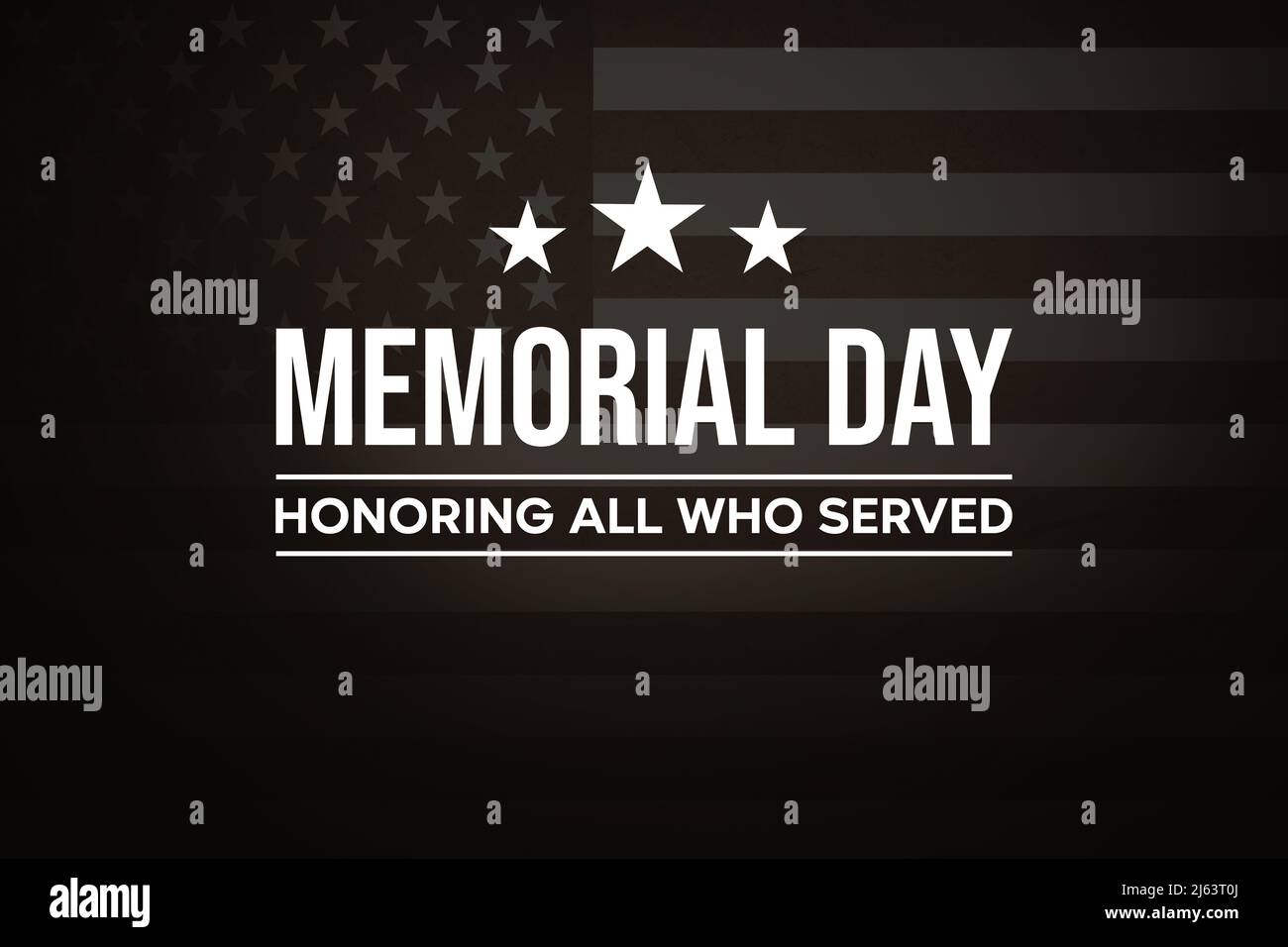 Memorial Day Abstract Background with United States flag and Typography ...