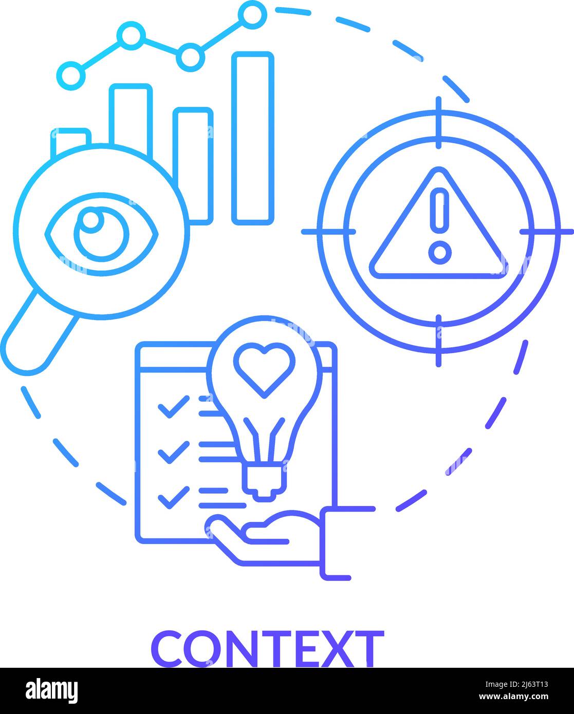 Context blue gradient concept icon Stock Vector Image & Art - Alamy