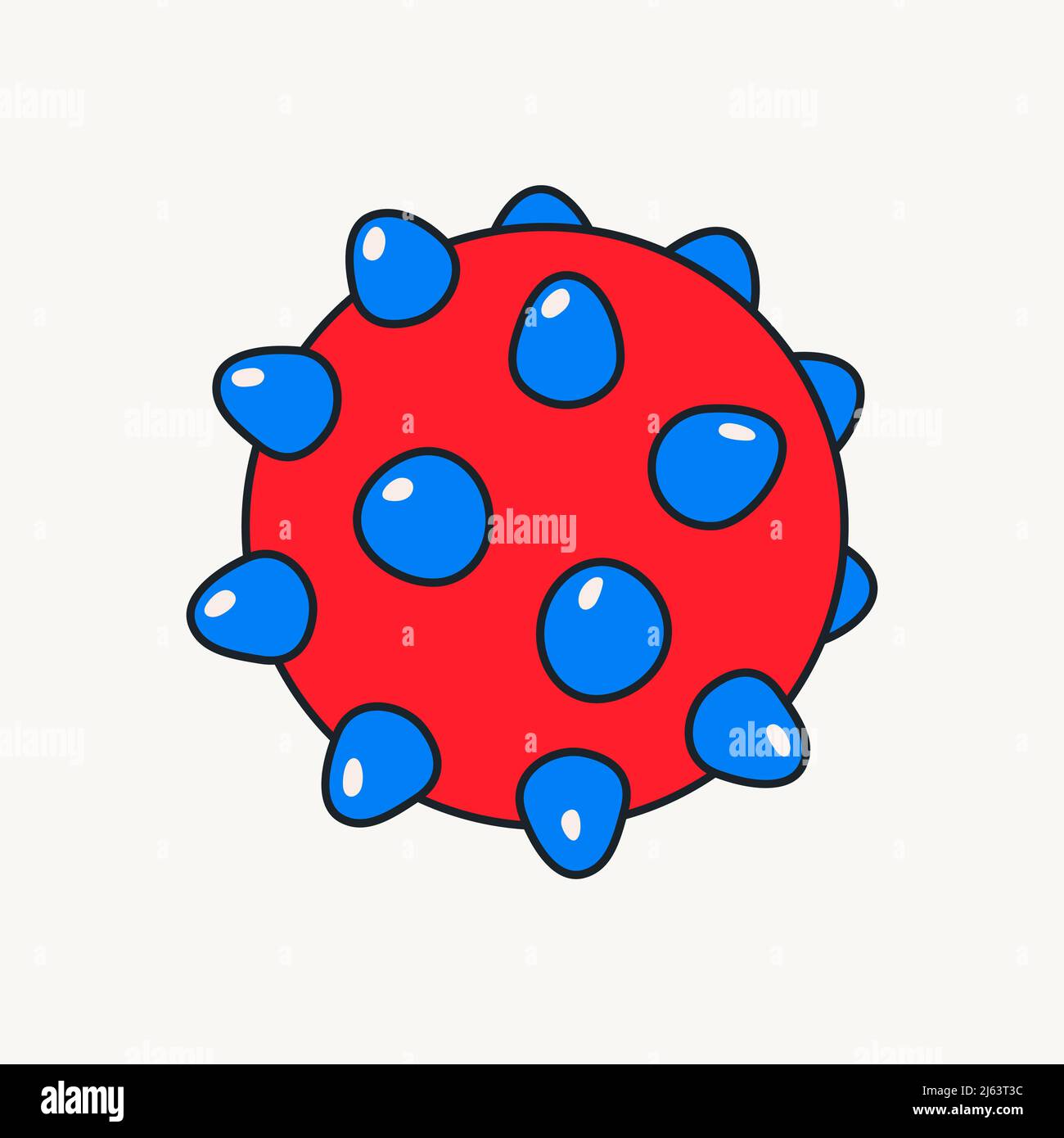 Cartoon vector funny cute Comic characters, rubber toy Stock Vector ...