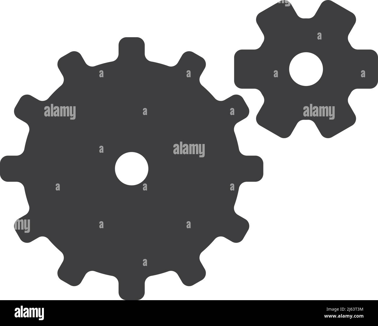 Gear working process line Cut Out Stock Images & Pictures - Alamy