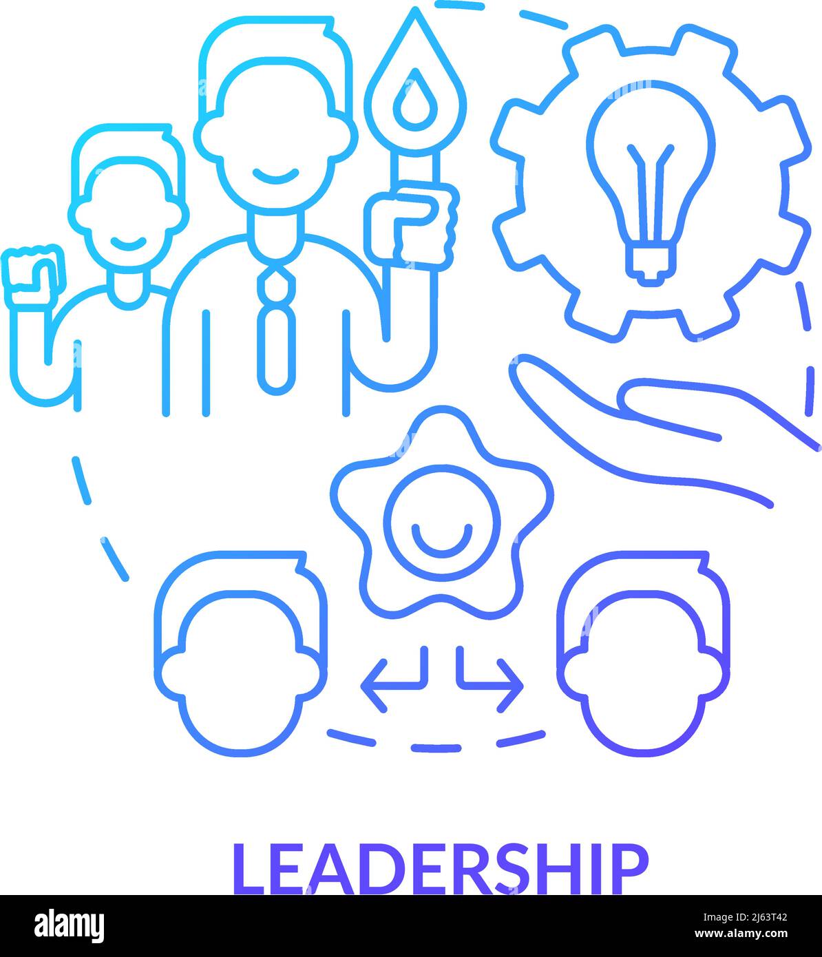 Leadership blue gradient concept icon Stock Vector Image & Art - Alamy